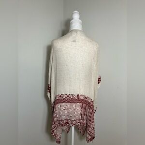 Chico's | Sweaters | Chicos Kimono Sm Oatmeal With Embroidery Linen ...